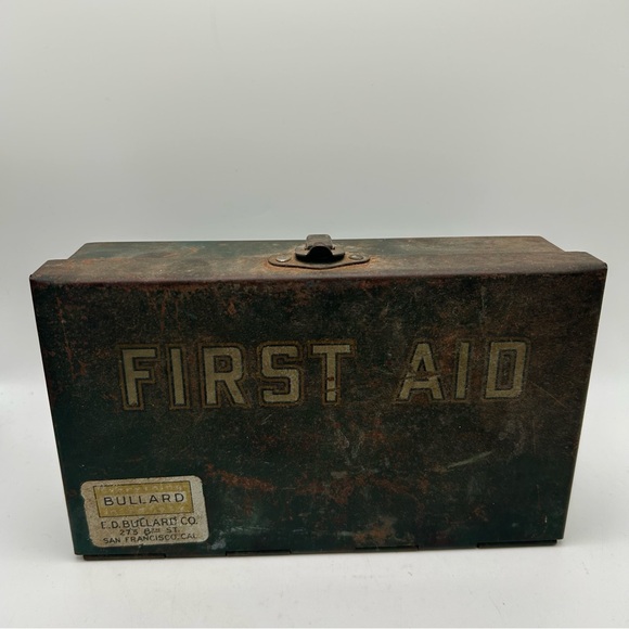 Ballard Designs | Other | Vintage First Aid Kit Full Metal Box Case 93s ...